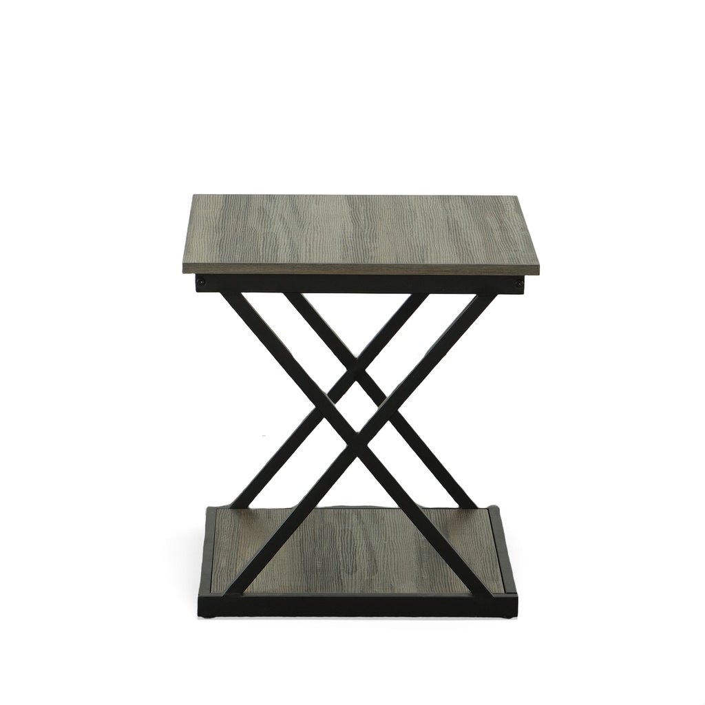Stella Side Table In Weathered Gray and Black by Carolina Living ...