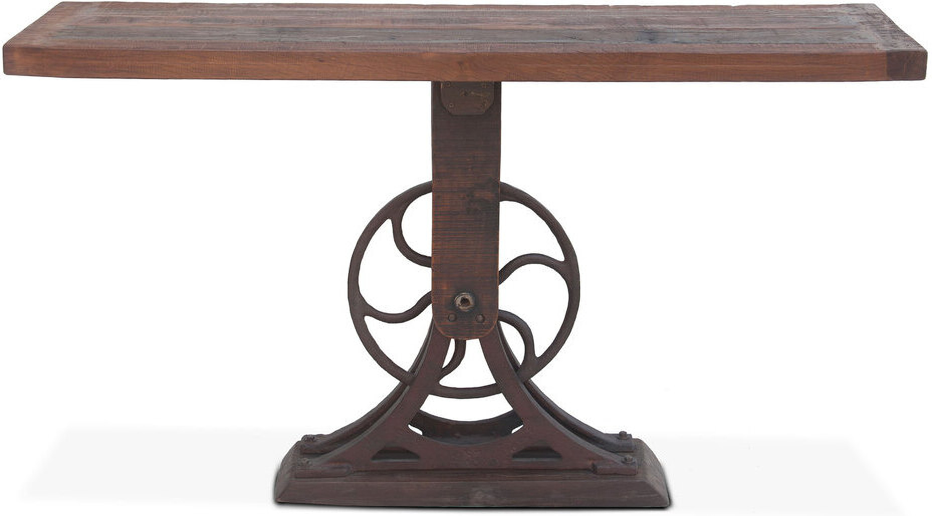 Sterling 56 Inch Console Table with Cast Iron and Teak In Brown by Home ...