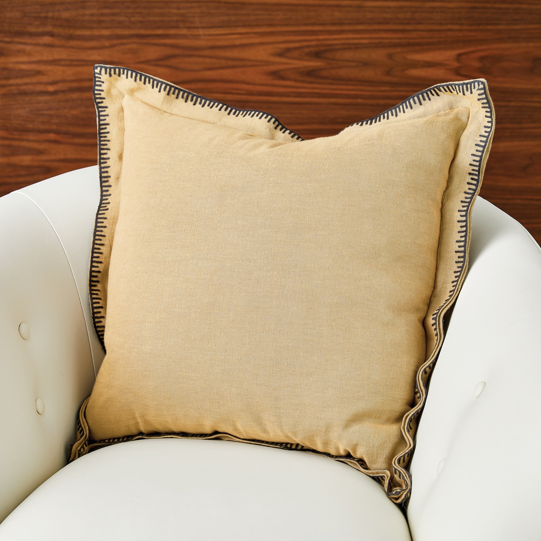 Stitched Pillow In Gold by Global Views | 1StopBedrooms