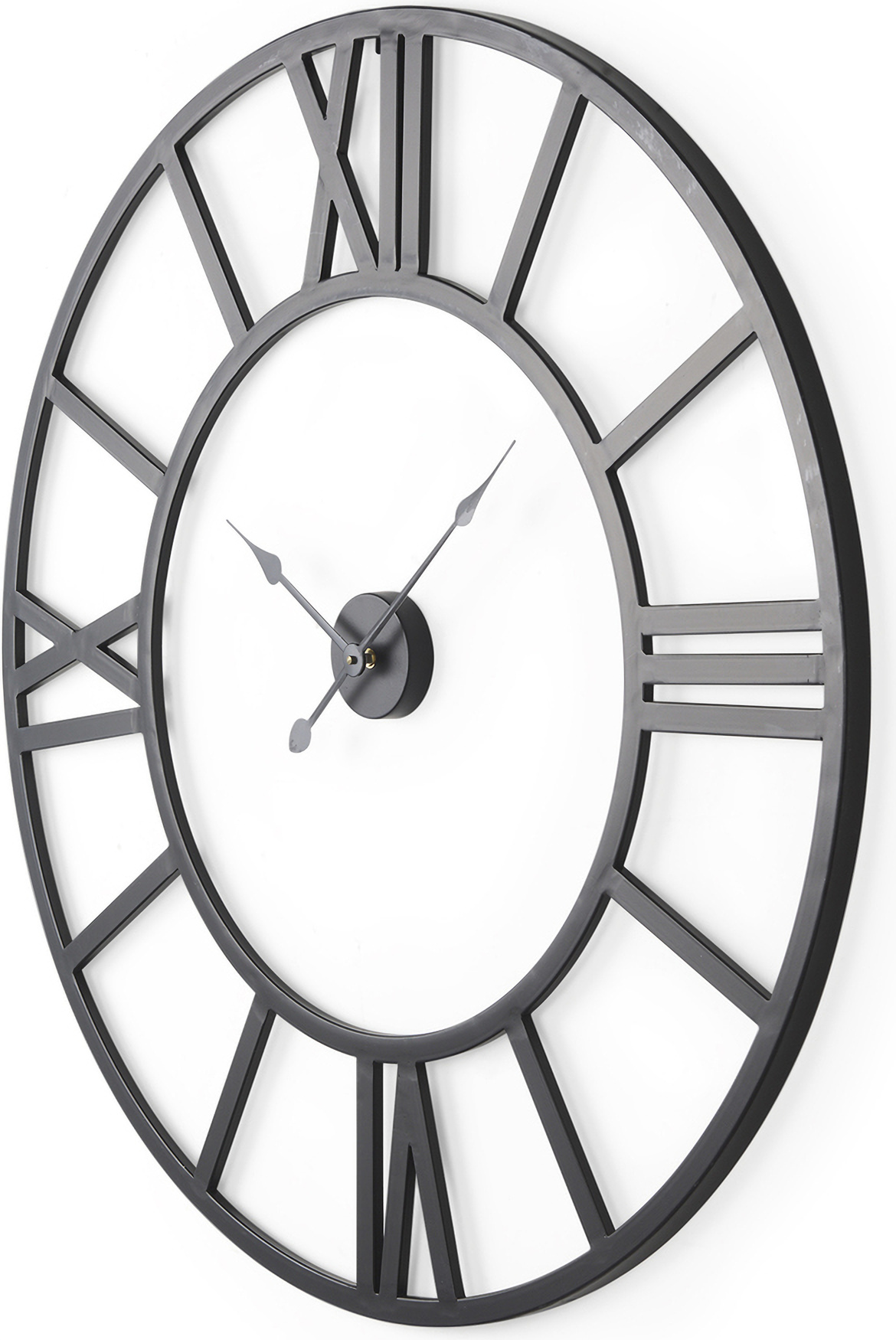 Stoke 42 Inch Wall Clock In Black by Mercana | 1StopBedrooms