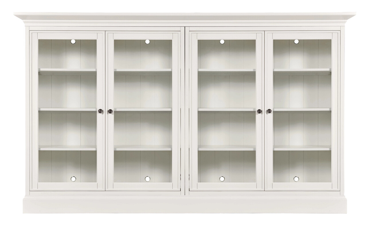 Structures Quad Mid Height Display In White by Hammary | 1StopBedrooms