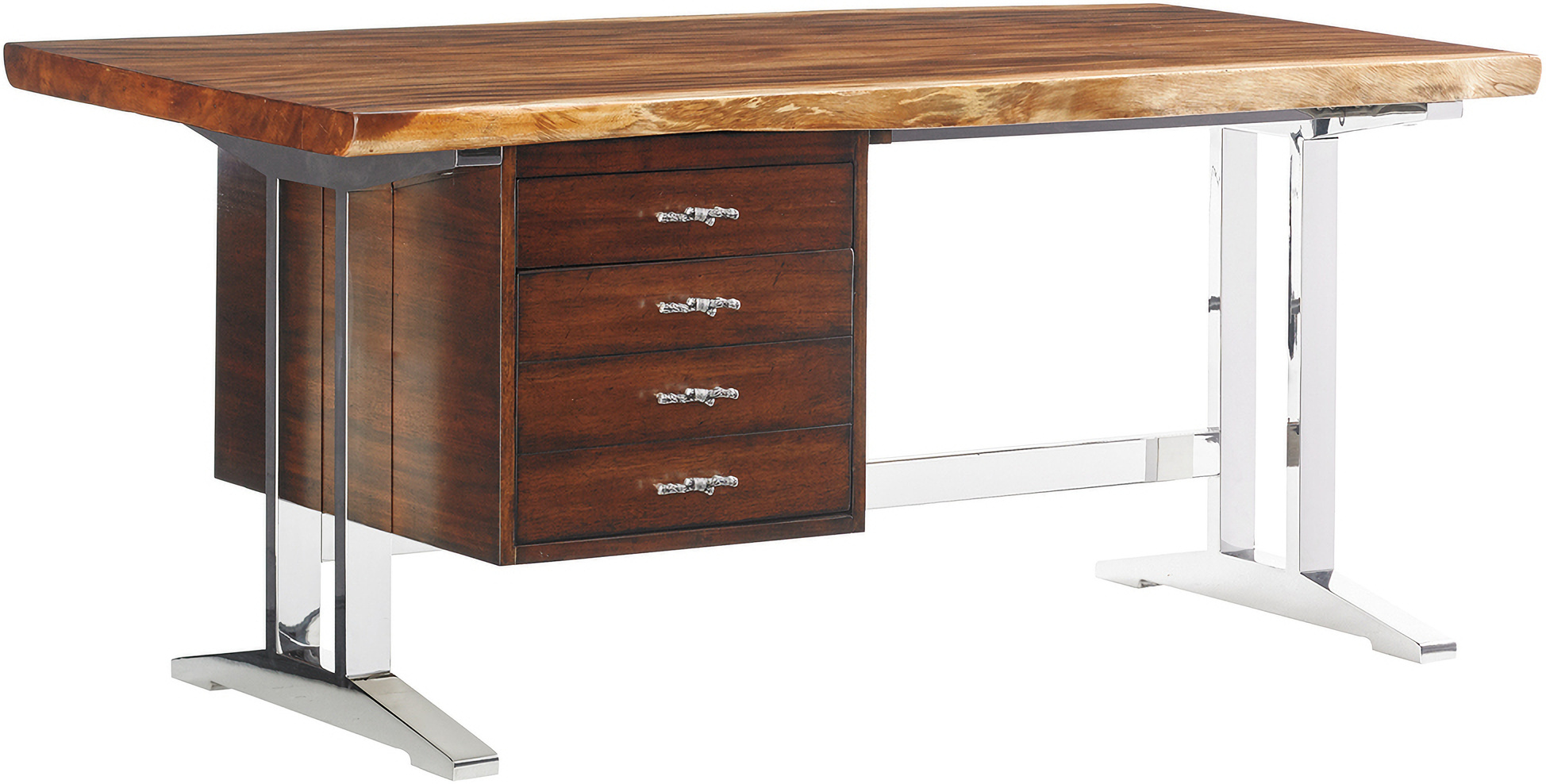 Studio Designs La Costa Live Edge Writing Desk In Light Golden Brown by ...
