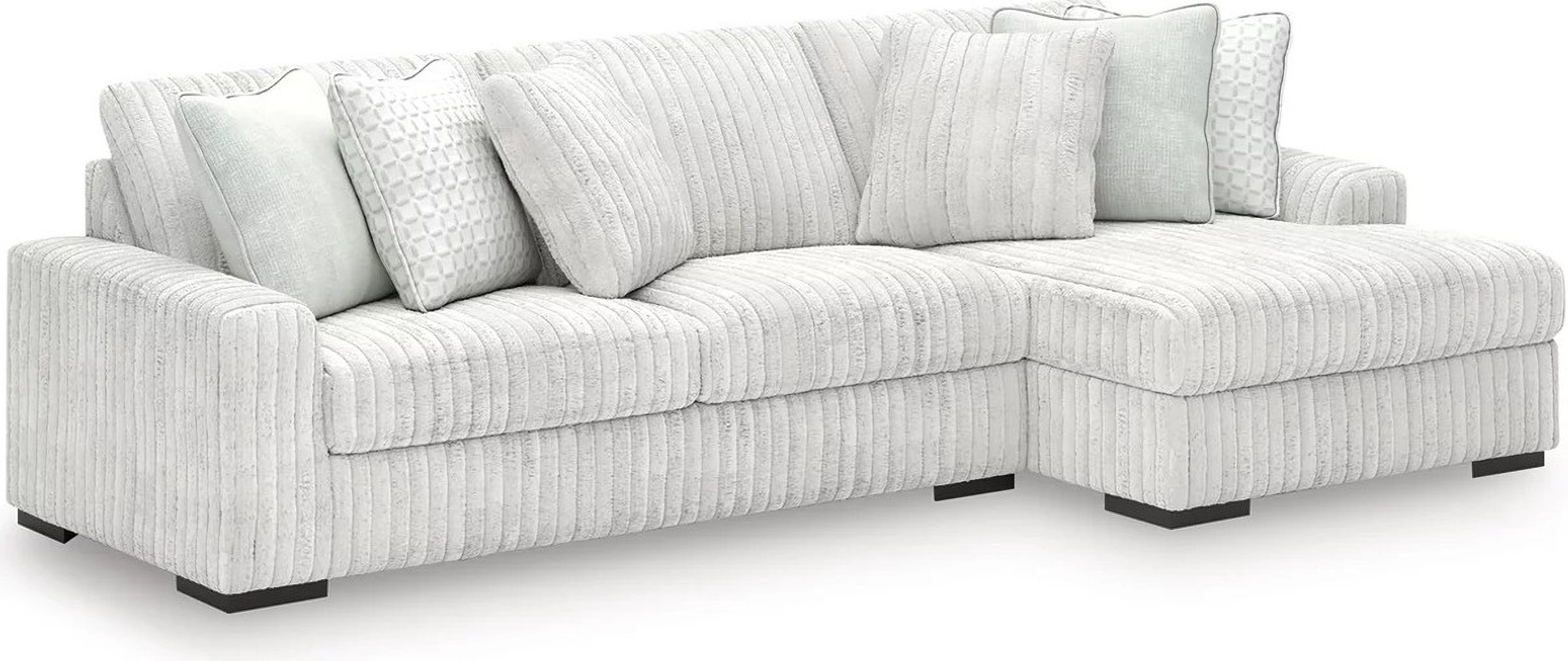 Stupendous 2-Piece Sectional with RAF Chaise In Alloy by Ashley ...
