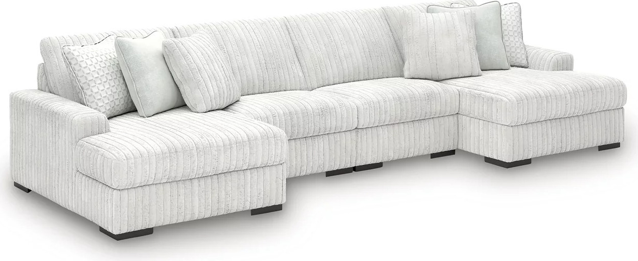 Stupendous 4-Piece Sectional with Double Chaise In Alloy by Ashley ...