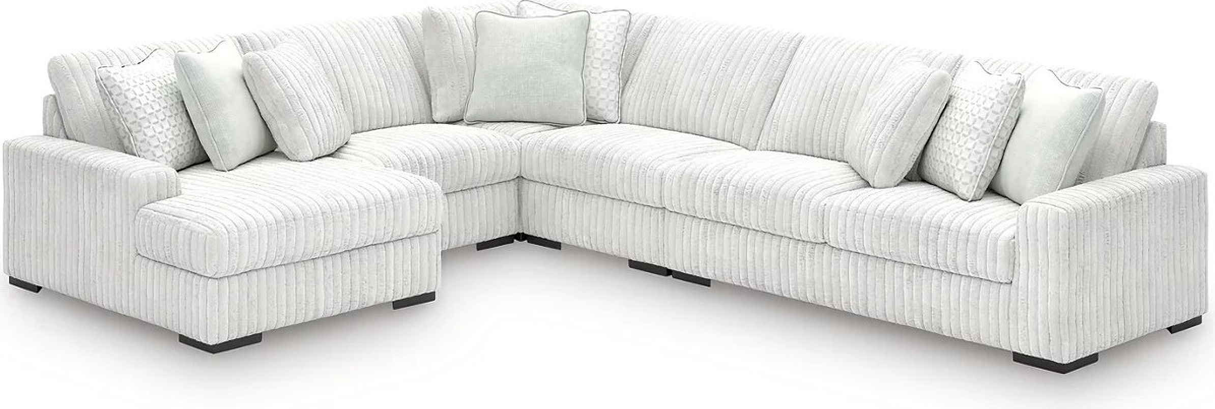 Stupendous 5-Piece Sectional with LAF Chaise In Alloy by Ashley ...