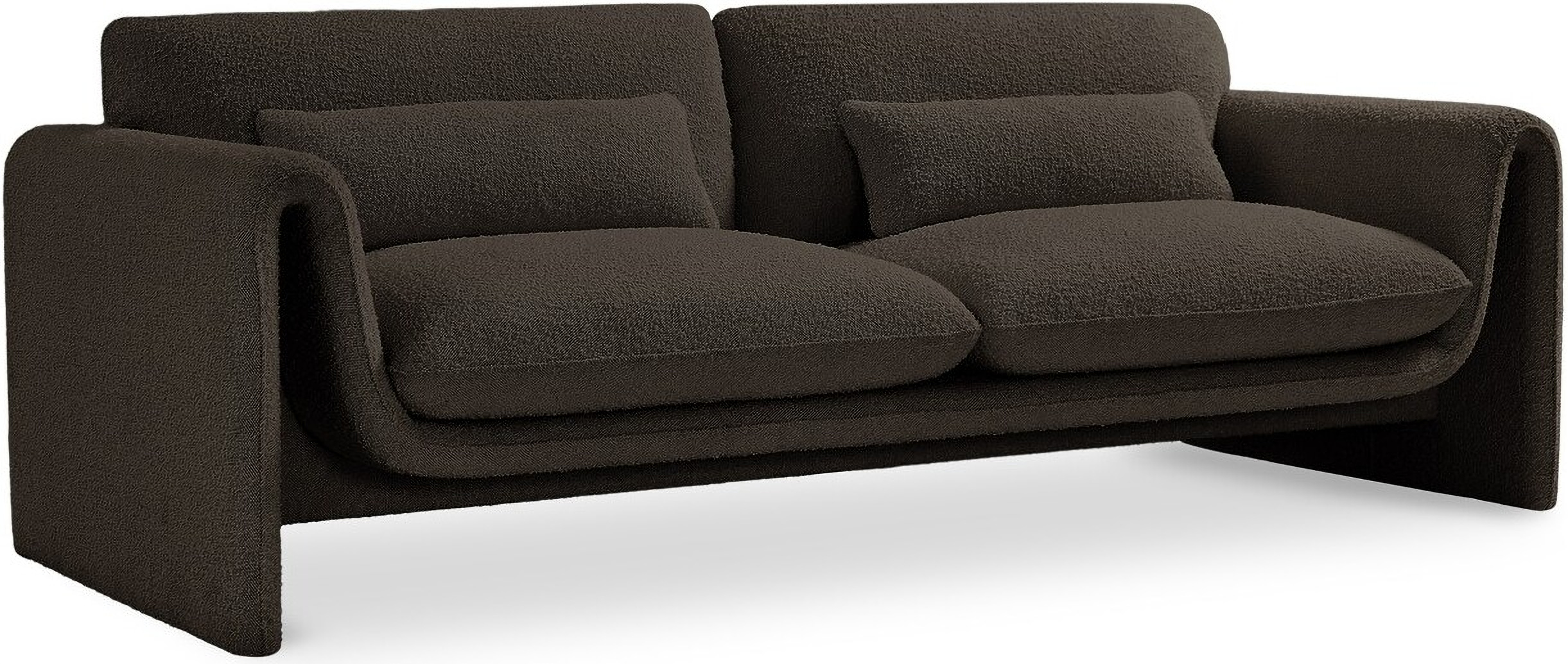 Stylus Boucle Fabric Sofa In Brown by Meridian | 1StopBedrooms