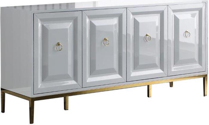 Sujay 65 Inch Modern Wood Sideboard With Gold Accents In White by Best ...