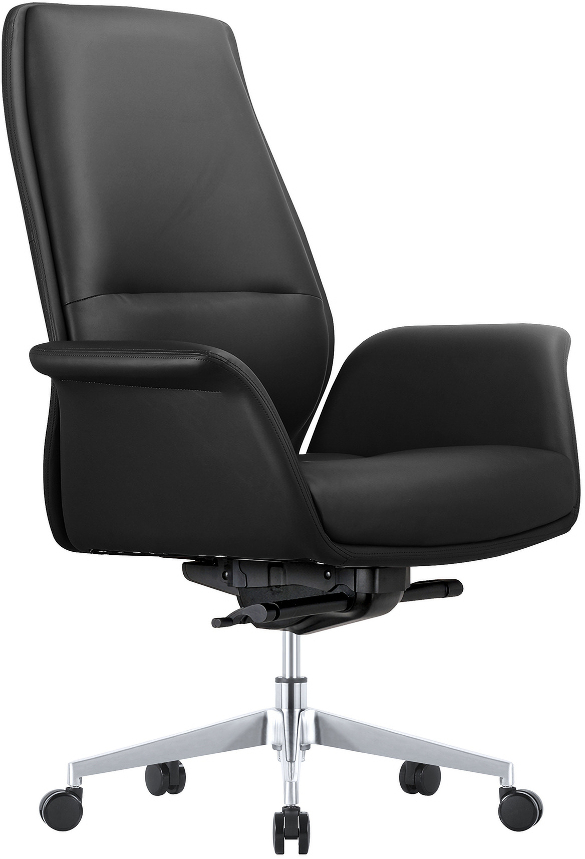 Summit Series Office Chair In Black Leather by LeisureMod | 1StopBedrooms