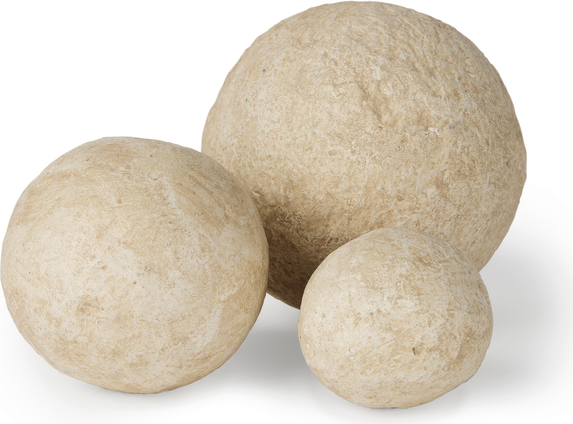 Sunita Paper Mache Orbs Set of 3 In Beige by Mercana | 1StopBedrooms