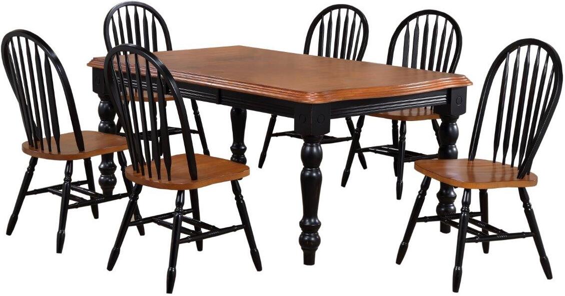 Sunset Trading Black Cherry Selections 7 Piece Extendable Dining Set ...