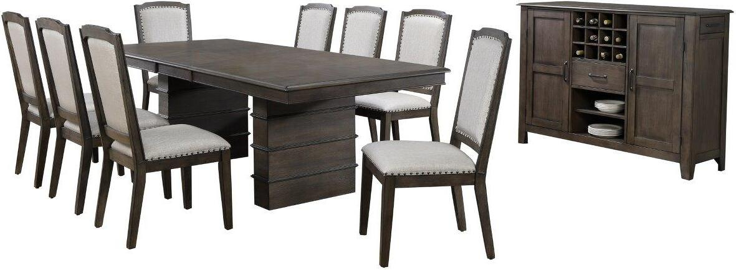 Sunset Trading Cali 10 Piece Extendable Dining Set with Server ...