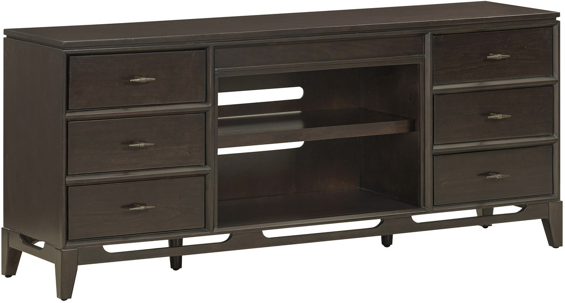 Sutton 65 Inch Console with 6 Drawers In French Roast by Aspenhome ...