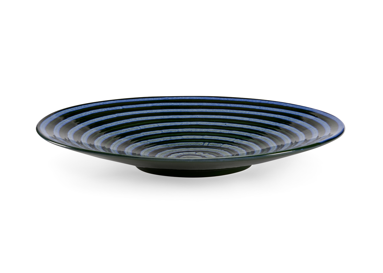 Swirl Plate Large In Blue and Green by Chelsea House | 1StopBedrooms