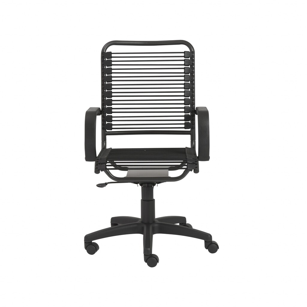 Swivel Adjustable Task Chair Bungee Back Steel Frame In Black by ...