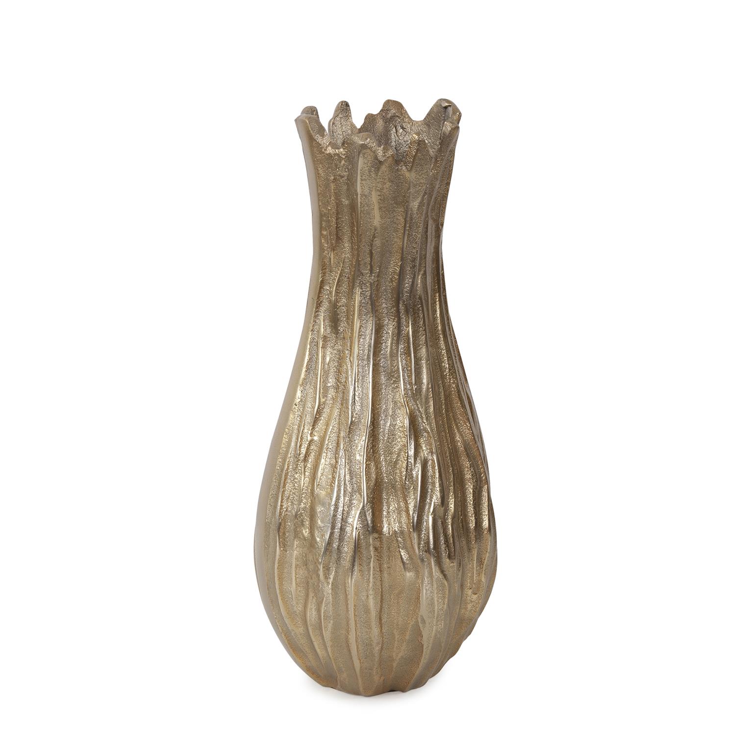 Sycamore Short Vase In Lustrous Gold by Howard Elliott | 1StopBedrooms