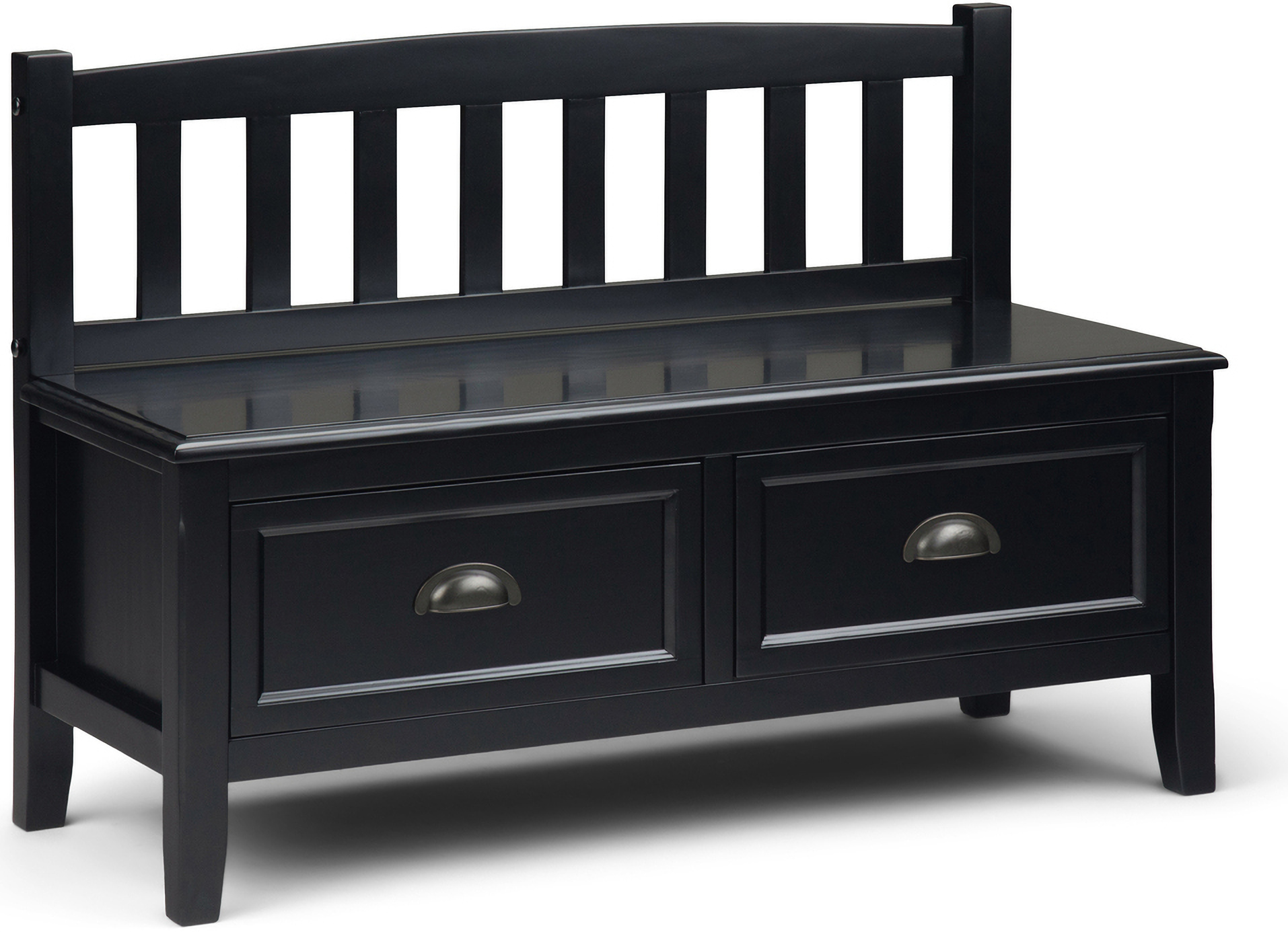 Synthesis Storage Bench with 2 Drawers and Ladder Style Seat Back In ...