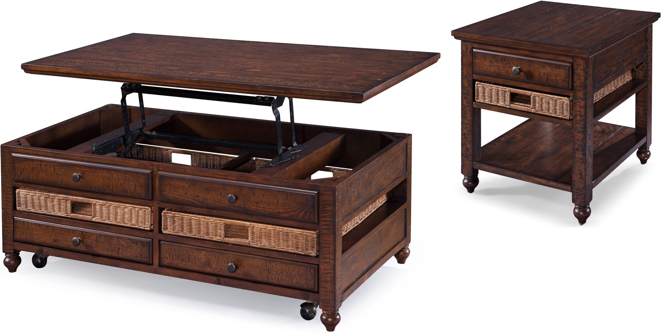 Cottage Lane Coffee Wood Occasional Table Set by Magnussen | 1StopBedrooms