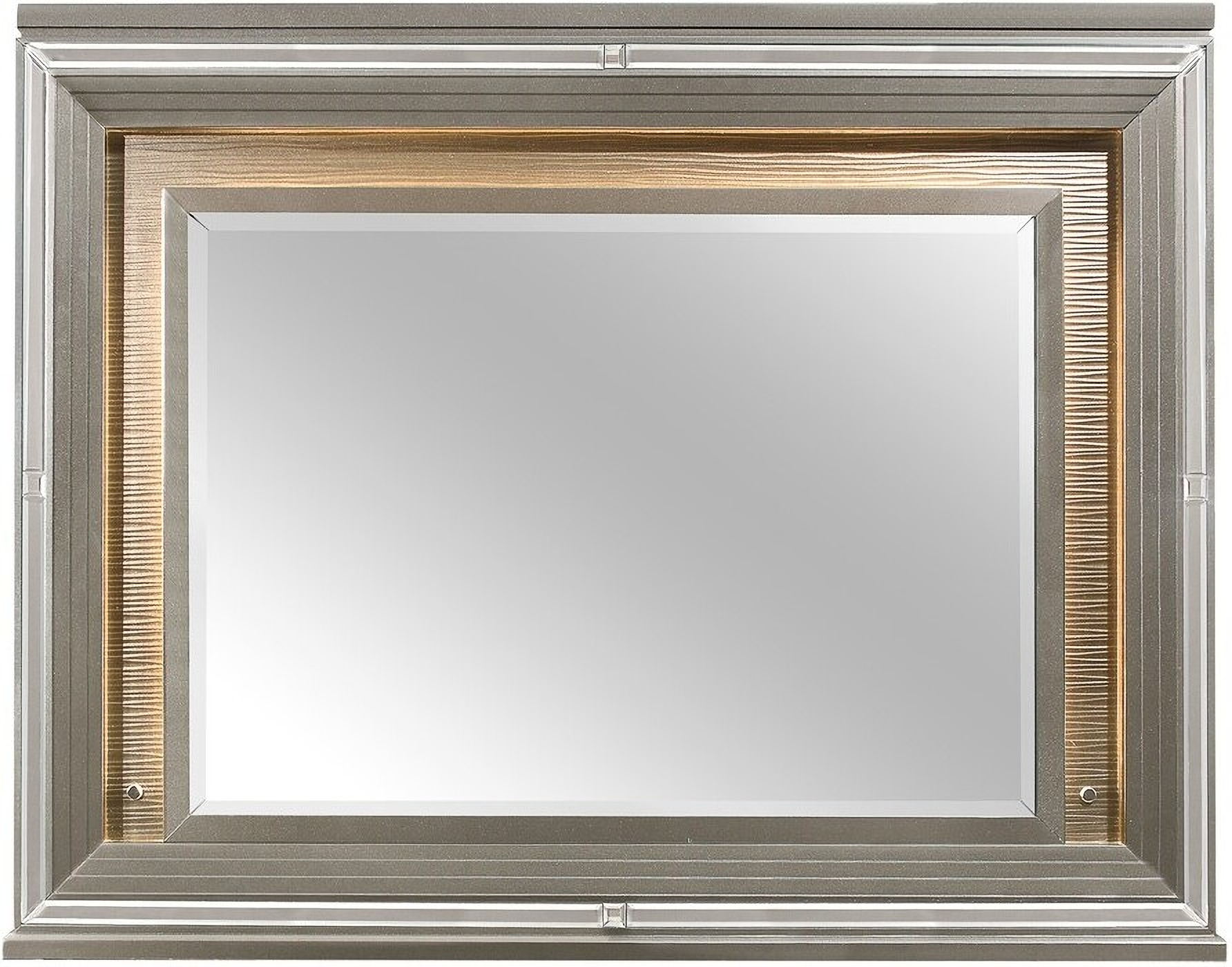 Tamsin Silver Gray Metallic Mirror by Homelegance | 1StopBedrooms