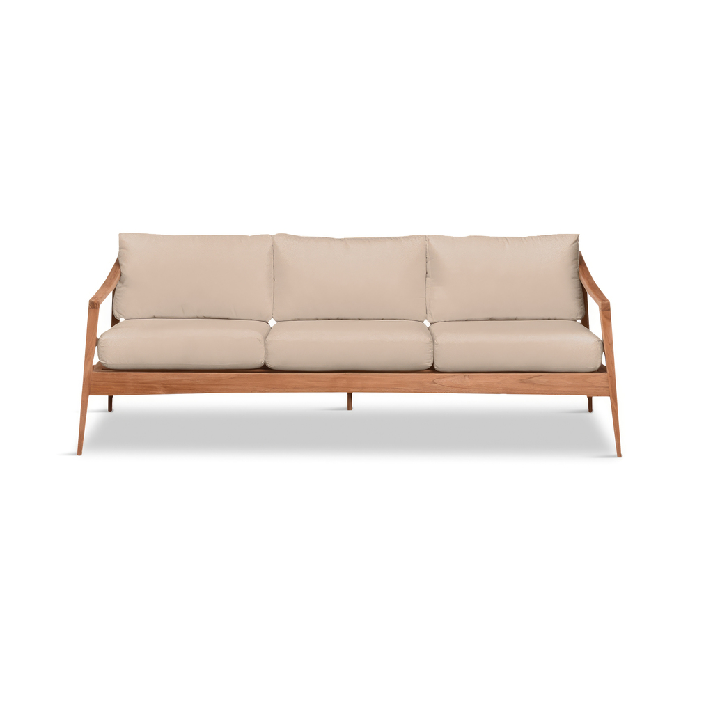 Tango Sofa In Canvas Flax and Teak by Harmonia Living | 1StopBedrooms