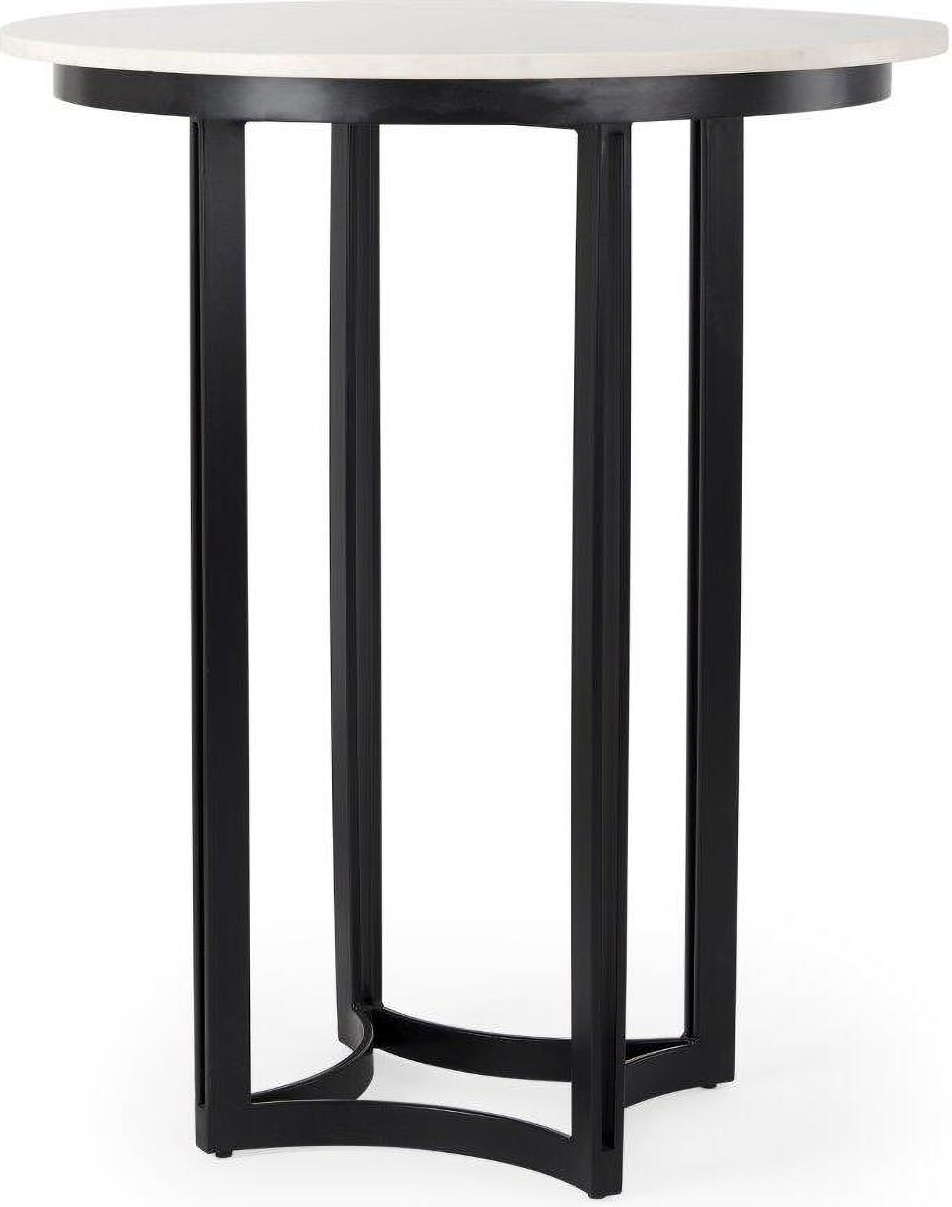 Tanner Marble And Matte Black Bistro Table by Mercana | 1StopBedrooms