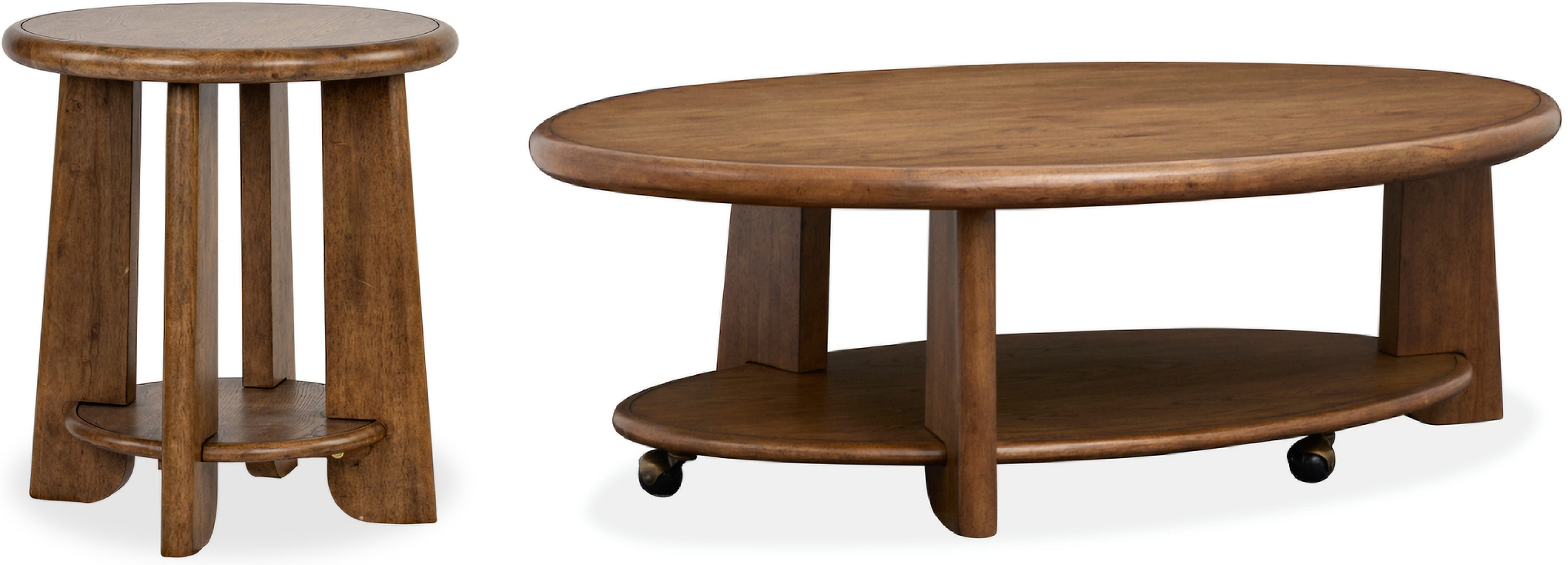 Tanner Oval Occasional Table Set In Tawny Brown by Magnussen ...