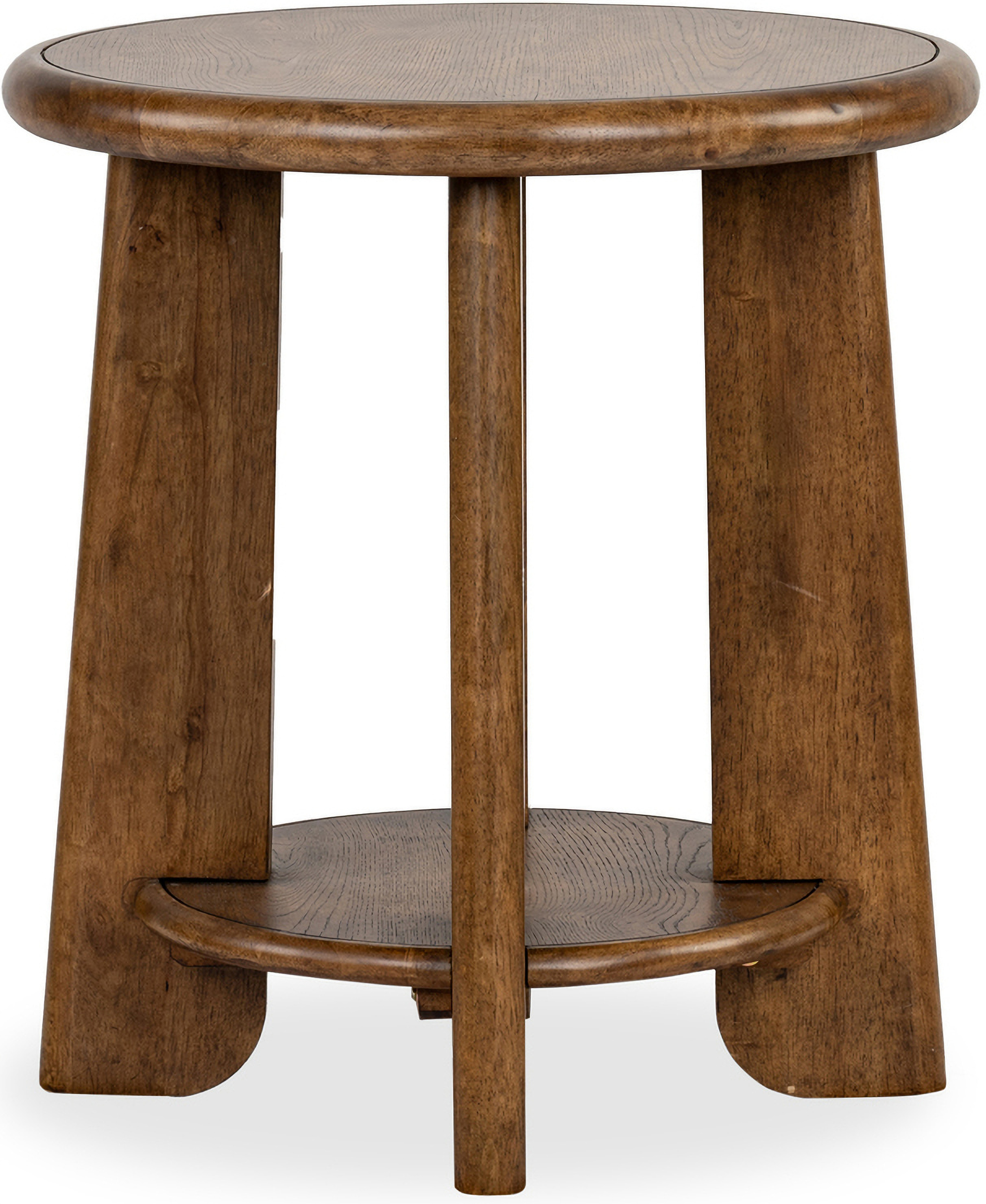 Tanner Round End Table In Tawny Brown by Magnussen | 1StopBedrooms