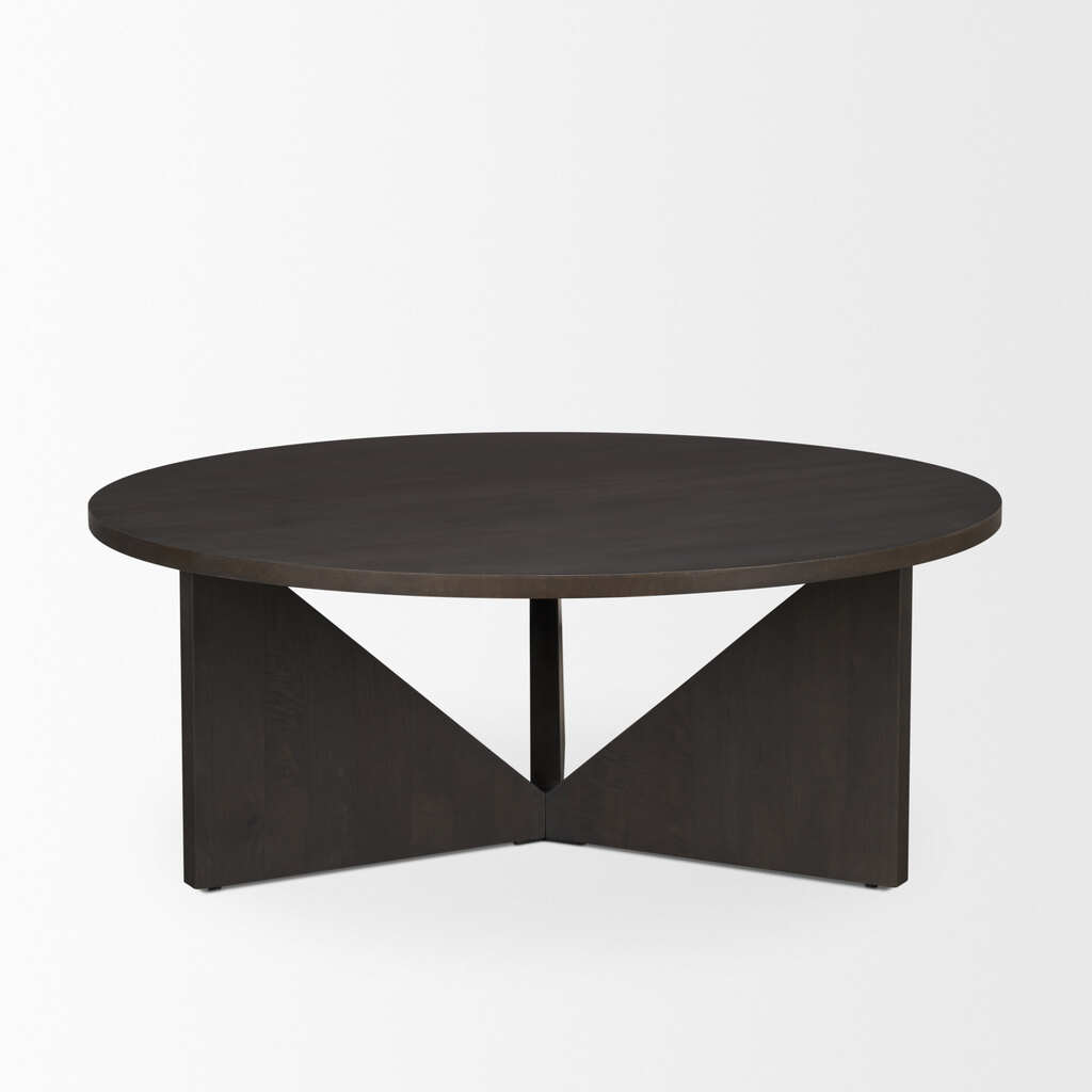Tarro Wood with Triangle Legs Coffee Table In Brown by Mercana ...