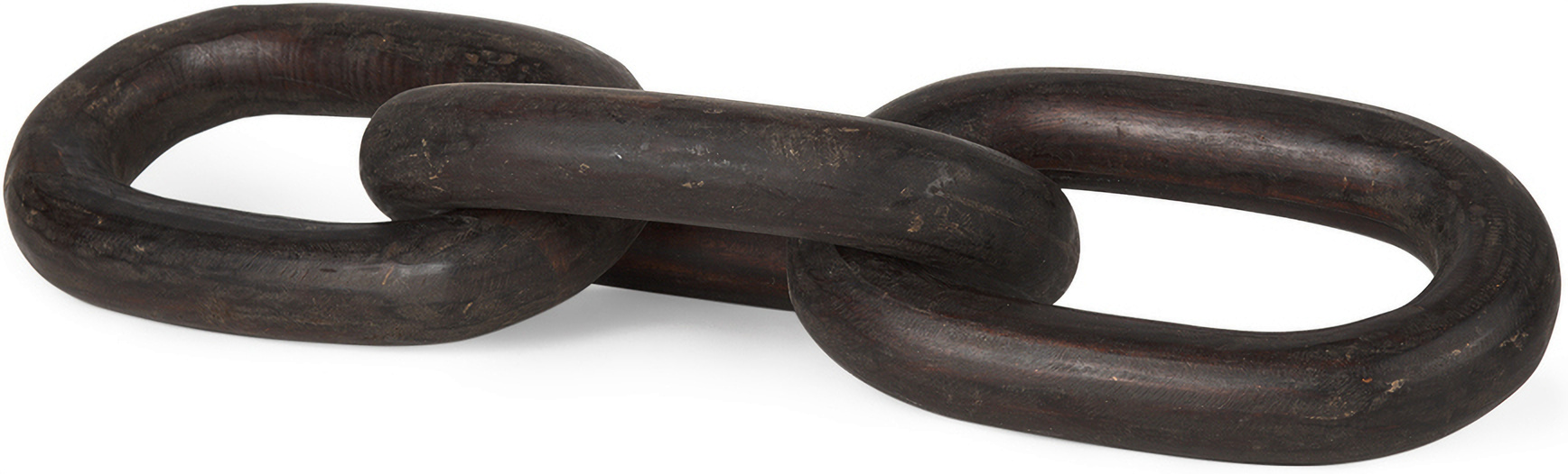 Tayla Wood Large Chain Link In Black and Brown by Mercana | 1StopBedrooms