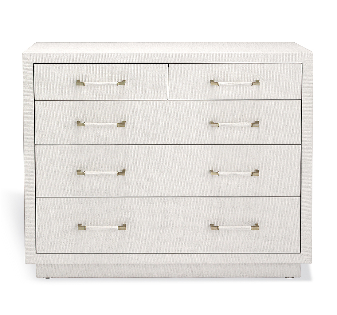 Taylor 5 Drawer Chest In White by Interlude Home | 1StopBedrooms