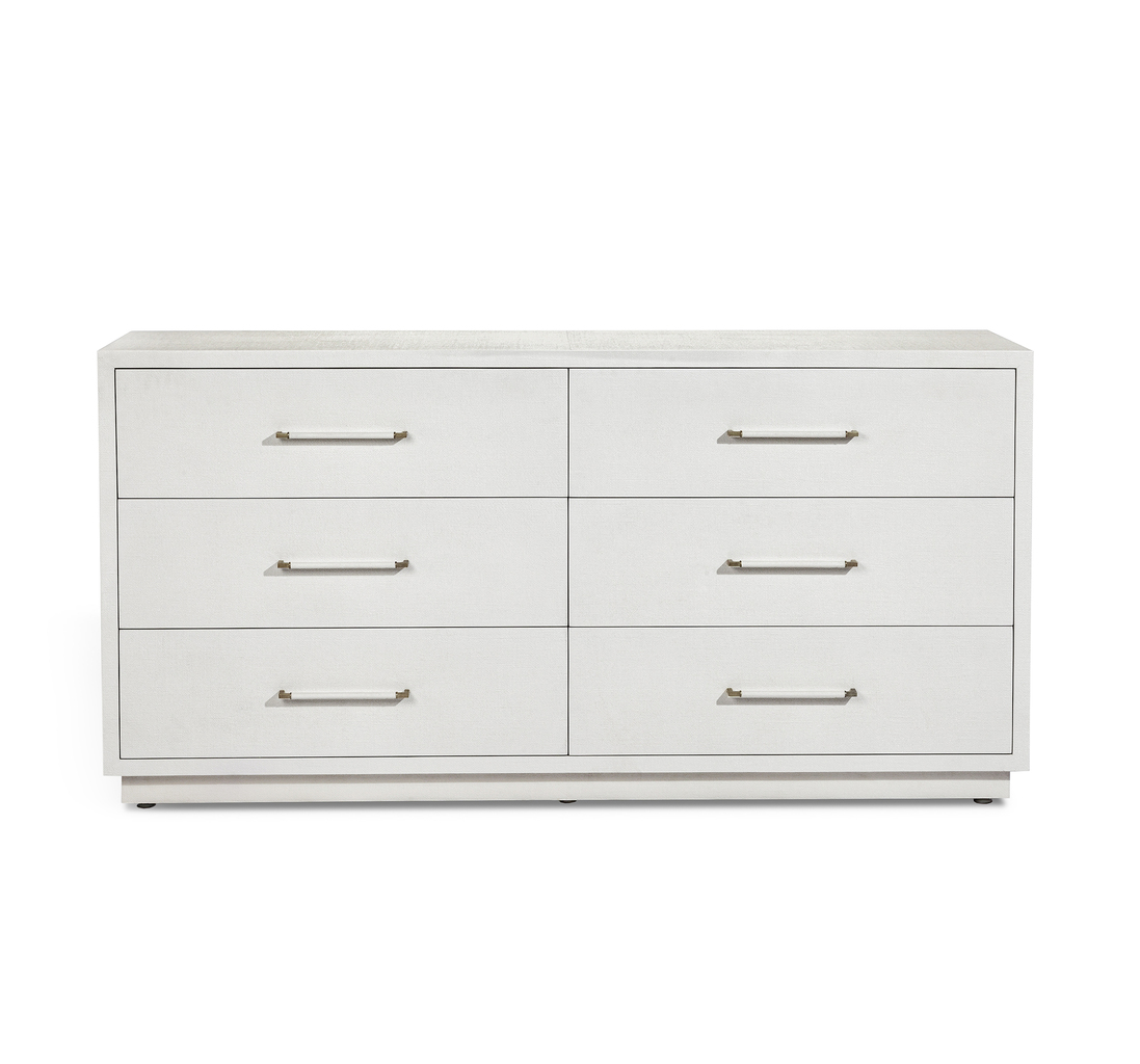 Taylor 6 Drawer Chest In Champagne Silver by Interlude Home | 1StopBedrooms