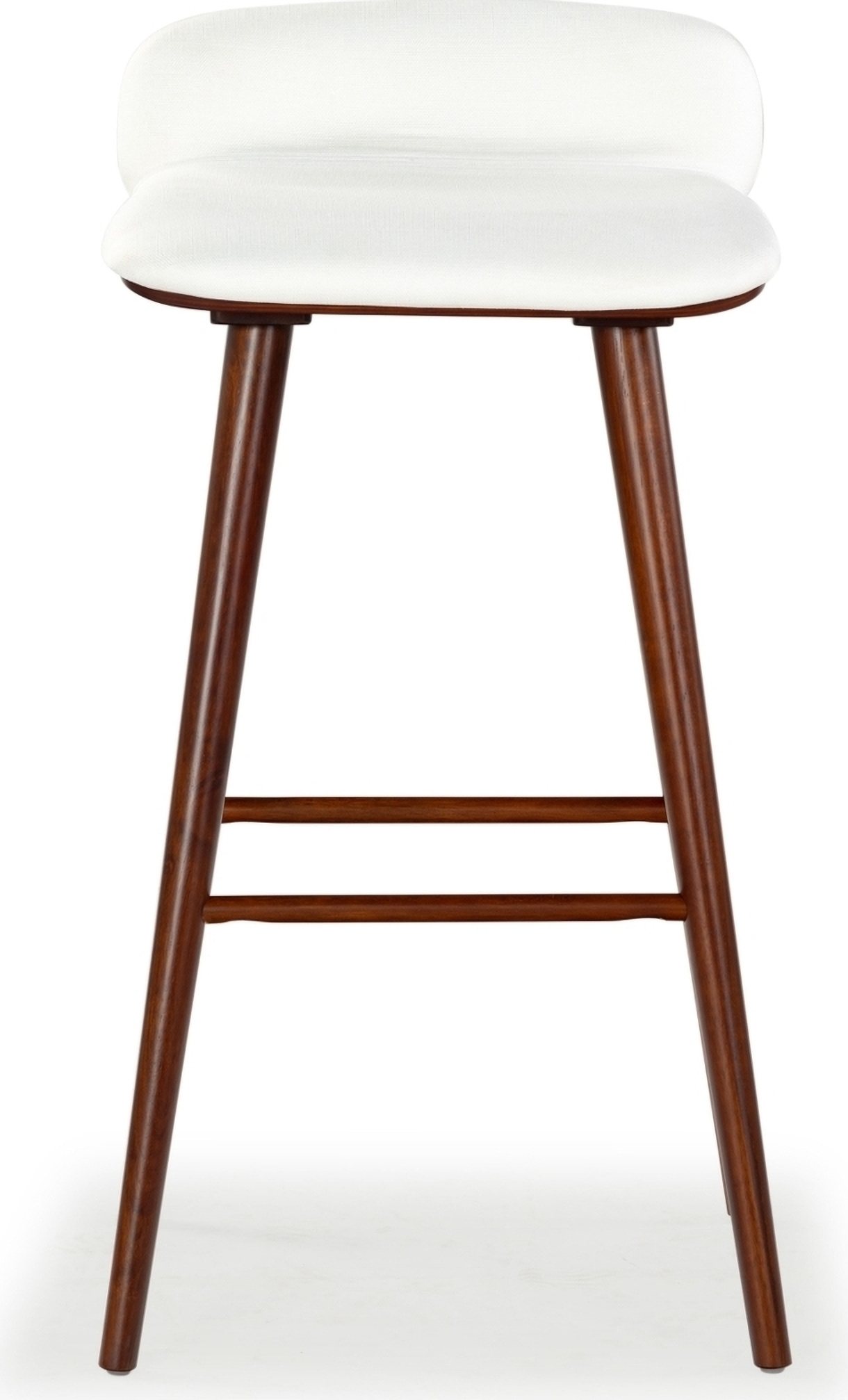 Tazmyn Linen Counter Stool In White and Walnut by Safavieh Couture ...