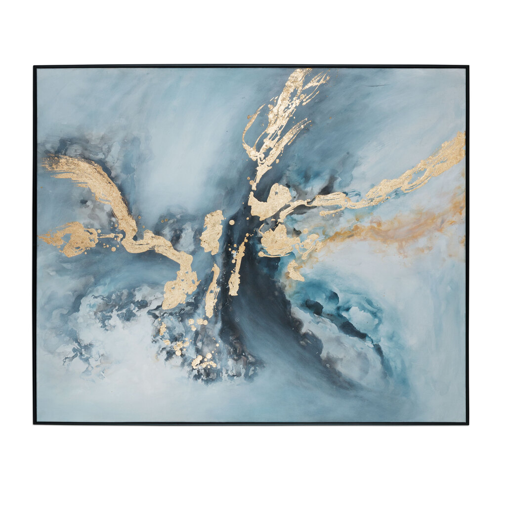 Temptress Hand Painted Canvas In Blue and Grey by Gild Design House ...