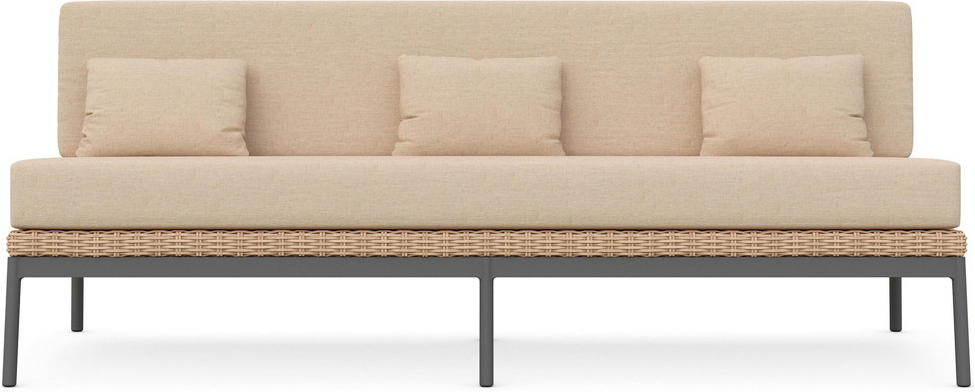 Terra 3 Seat Sofa with Cushion In Ginger and Natural by Azzurro Living ...
