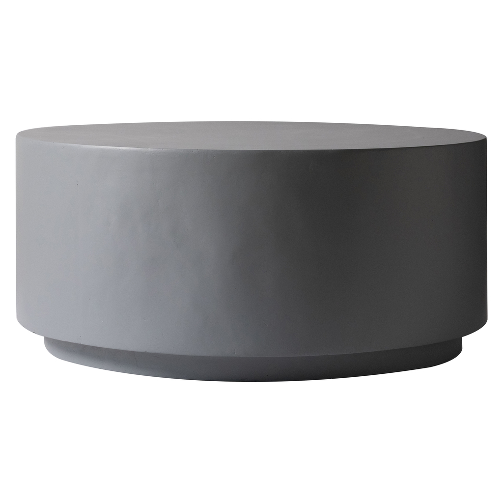 Terra Fiberglass Outdoor Coffee Table In Grey by LeisureMod | 1StopBedrooms