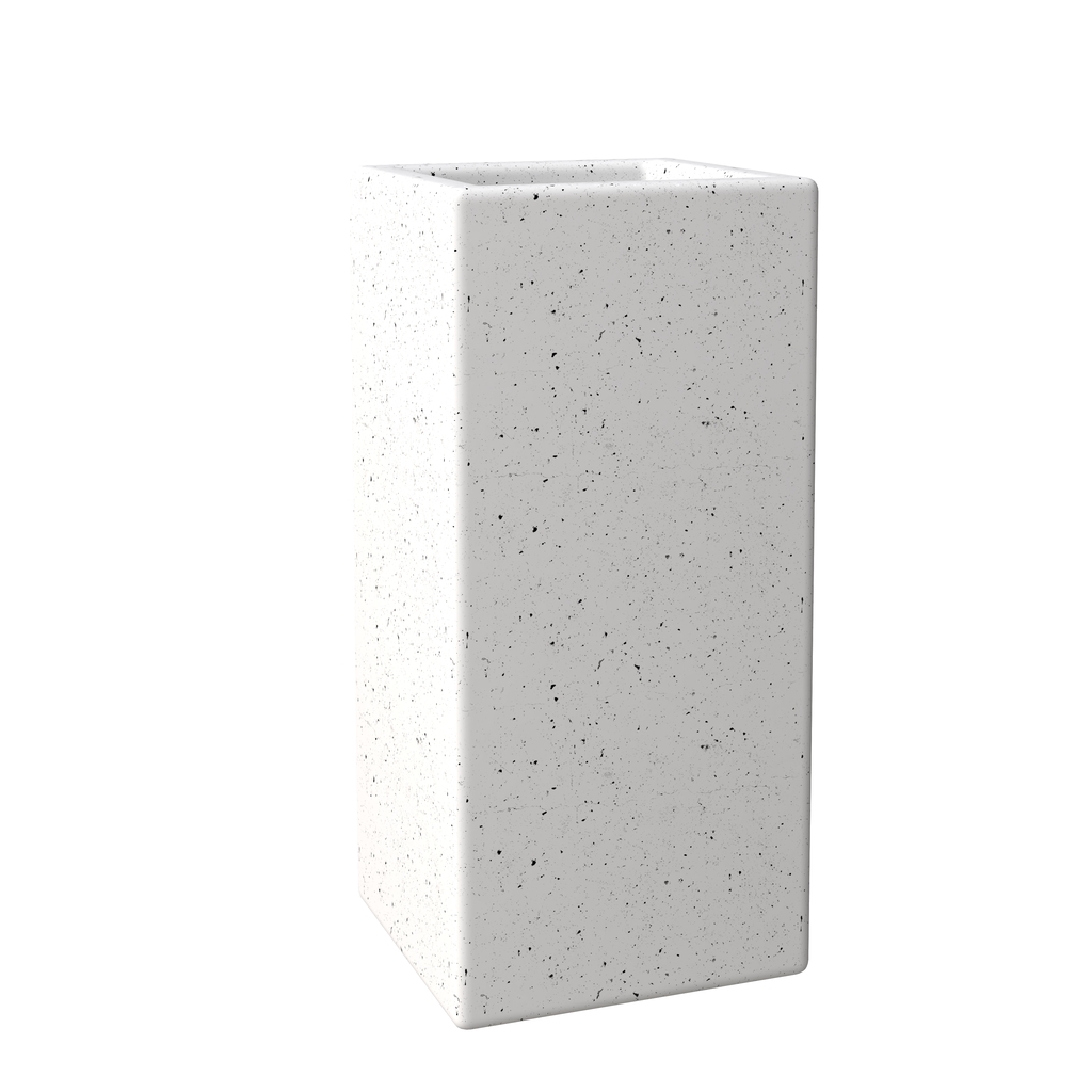 Terra Poly Stone 7.9 x 7.9 Planter In Dotted White by LeisureMod ...