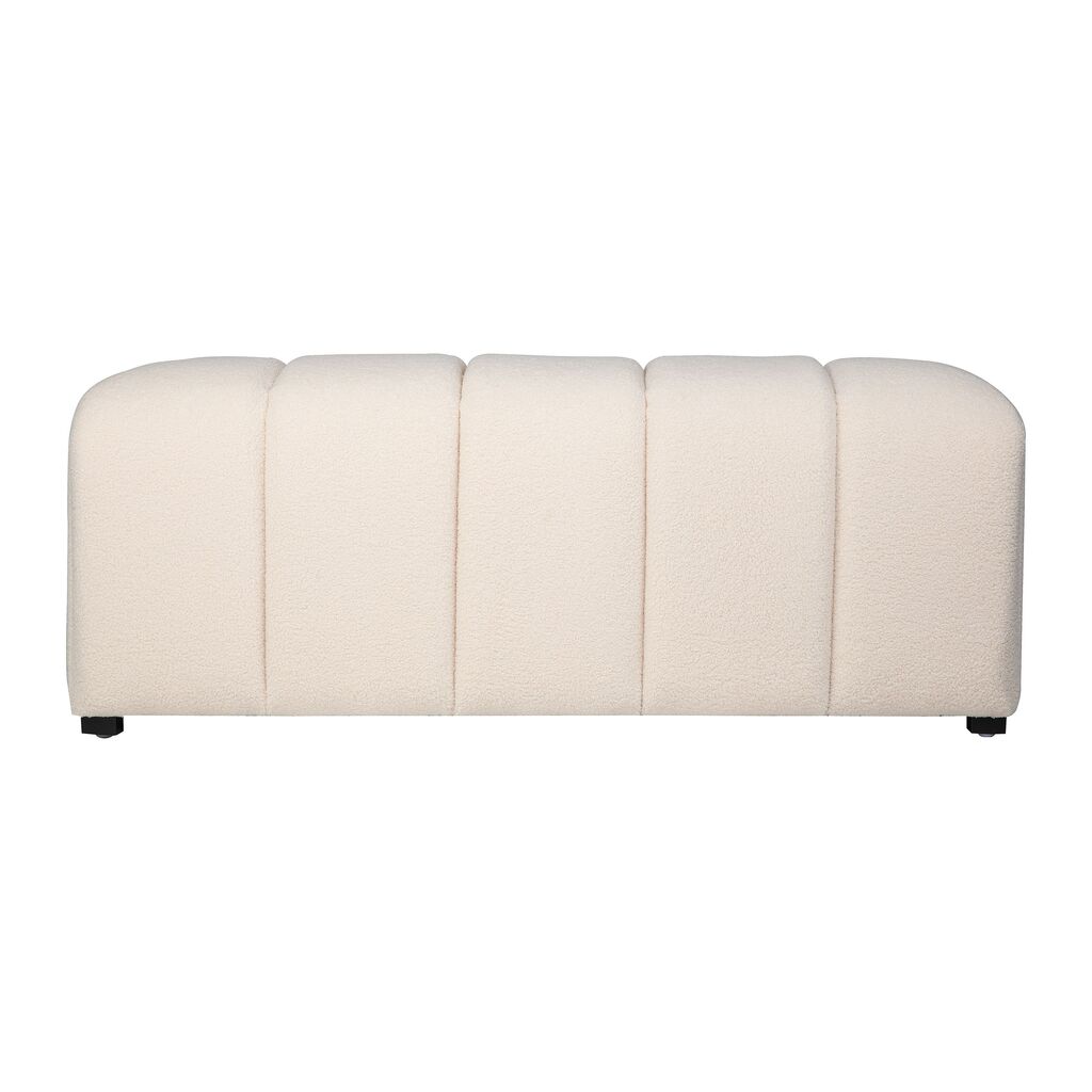 Tess Boucle Upholstered Plush Bench In Natural Cream by Jofran ...
