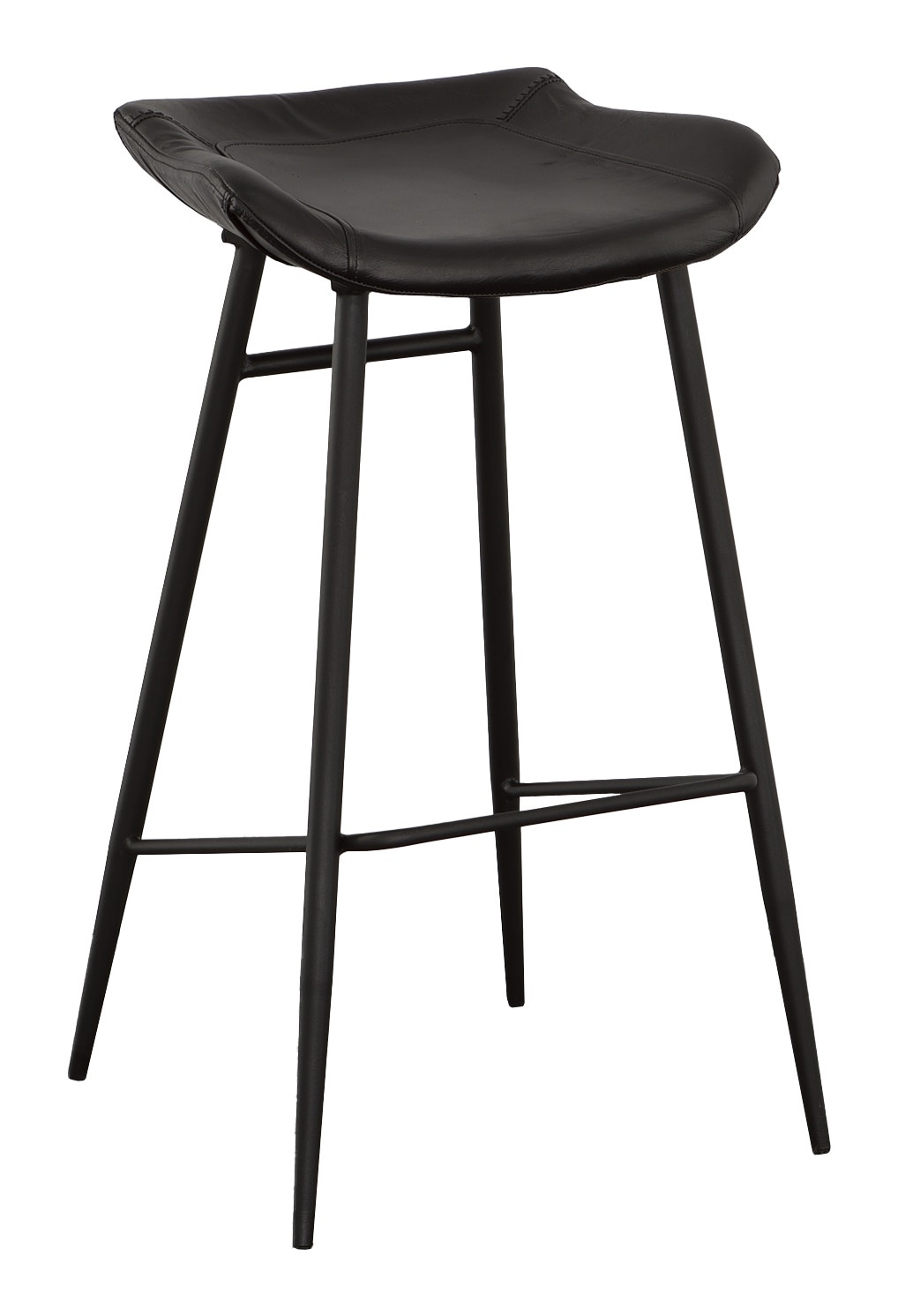 The Leather Reserve Nico Counter Stool Set of 2 In Matte Black by ...