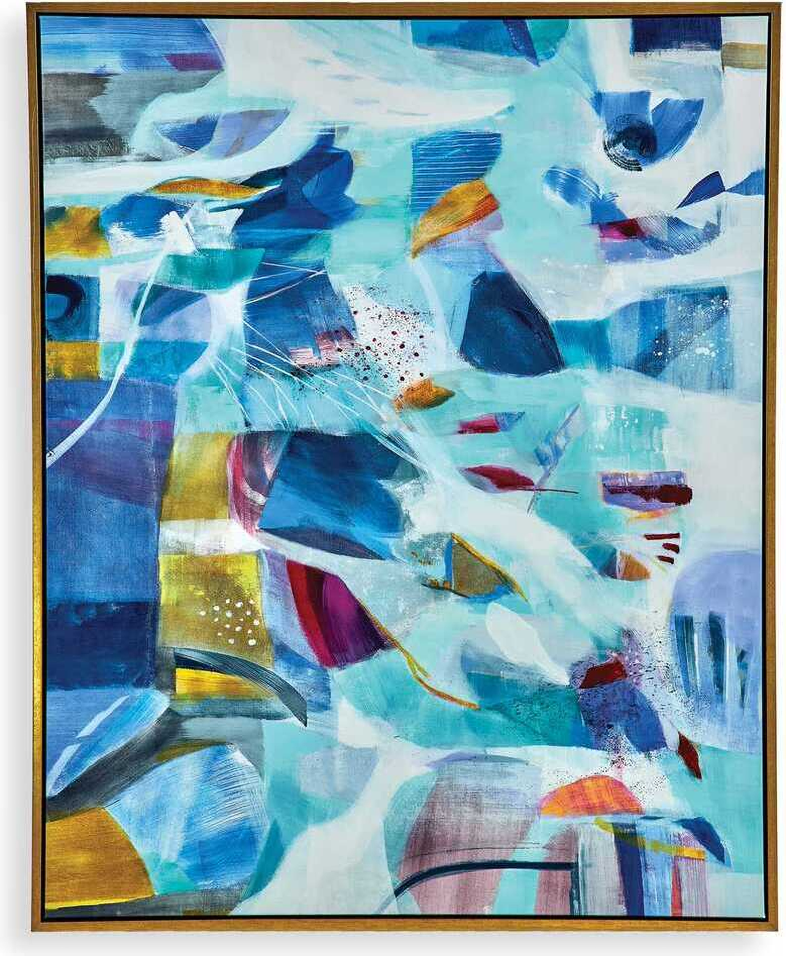 The Story of Water Abstract Art In Multi by Uttermost | 1StopBedrooms
