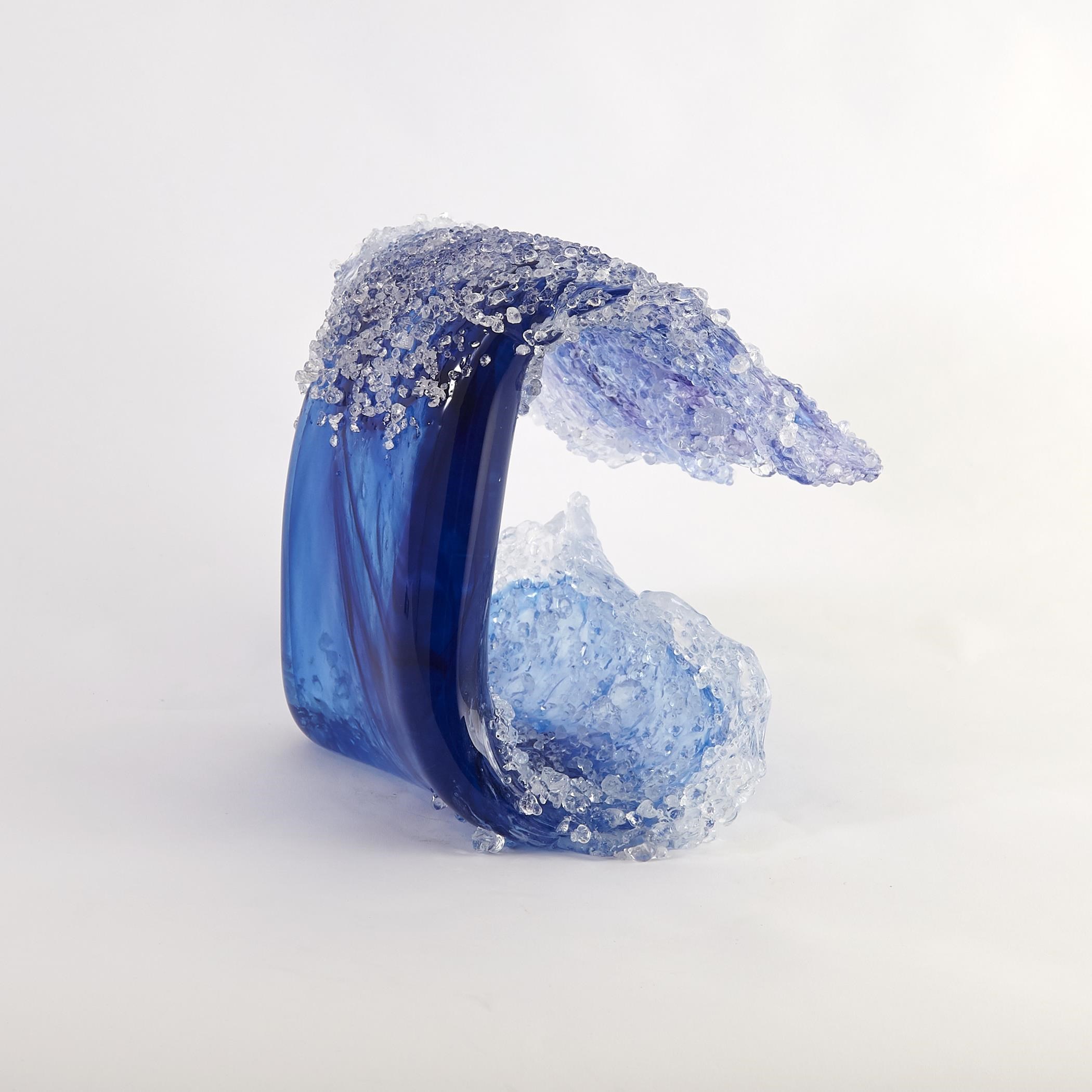 Tidal Wave Sculpture In Blue by Global Views | 1StopBedrooms