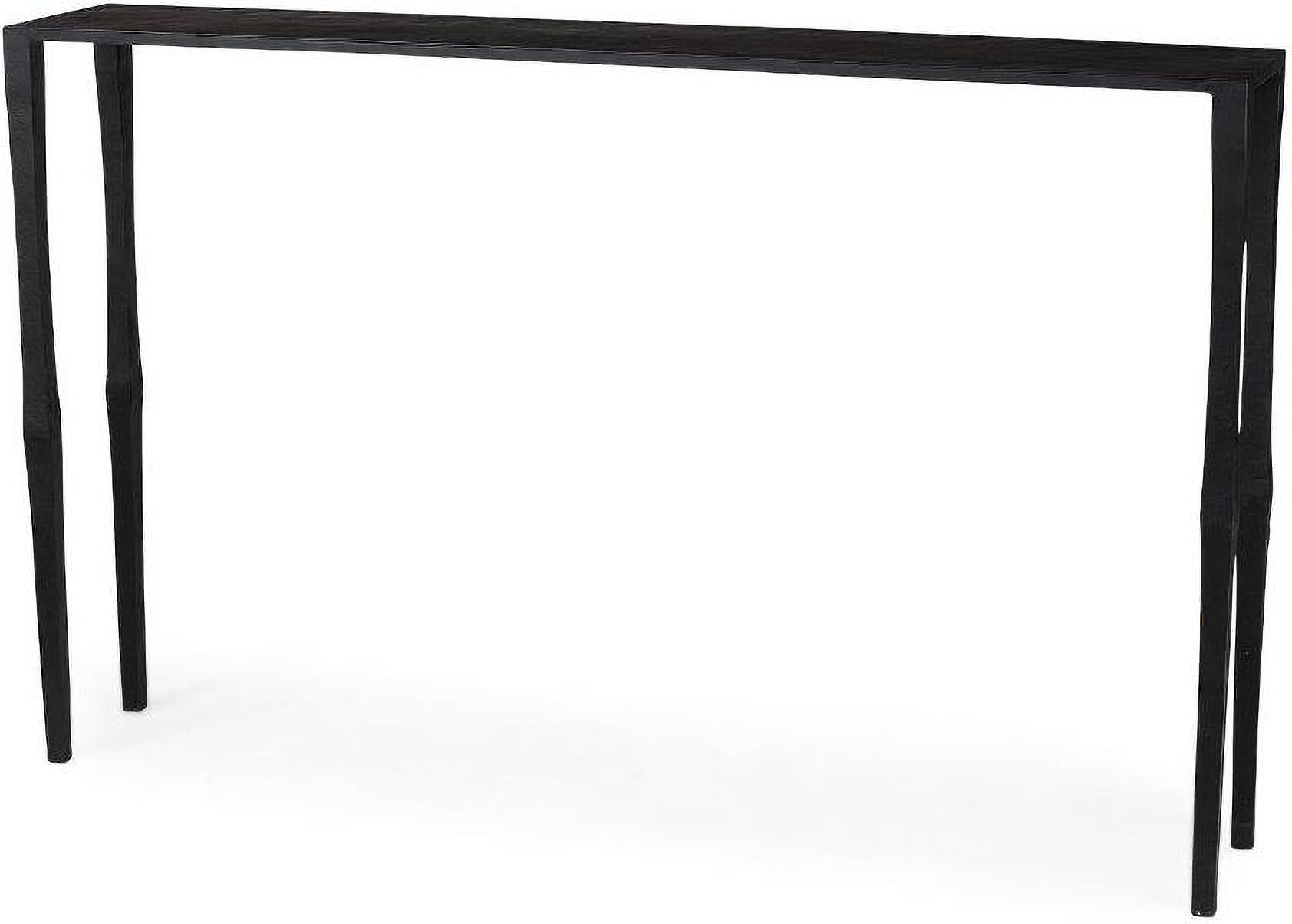 Timothy Ebony Black Iron Console Table by Mercana | 1StopBedrooms