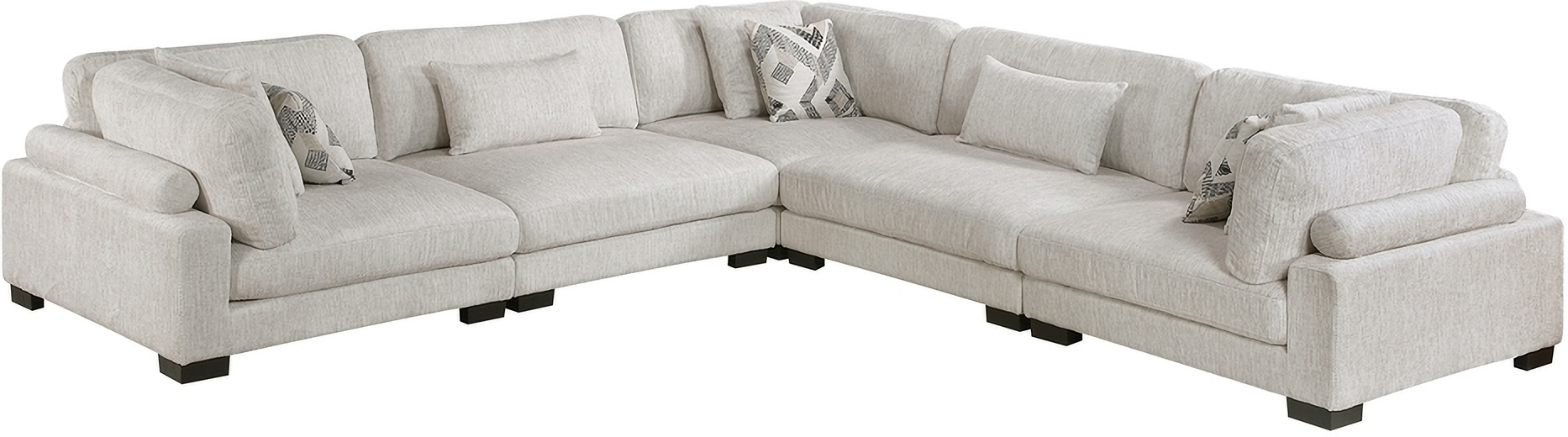 Tinley 5-Piece Modular Sectional In Beige by Homelegance | 1StopBedrooms
