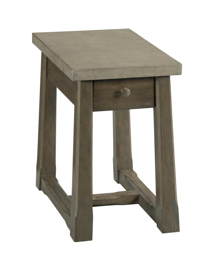 Torres Chairside Table In Weathered Gray and Oak Umber by Hammary ...