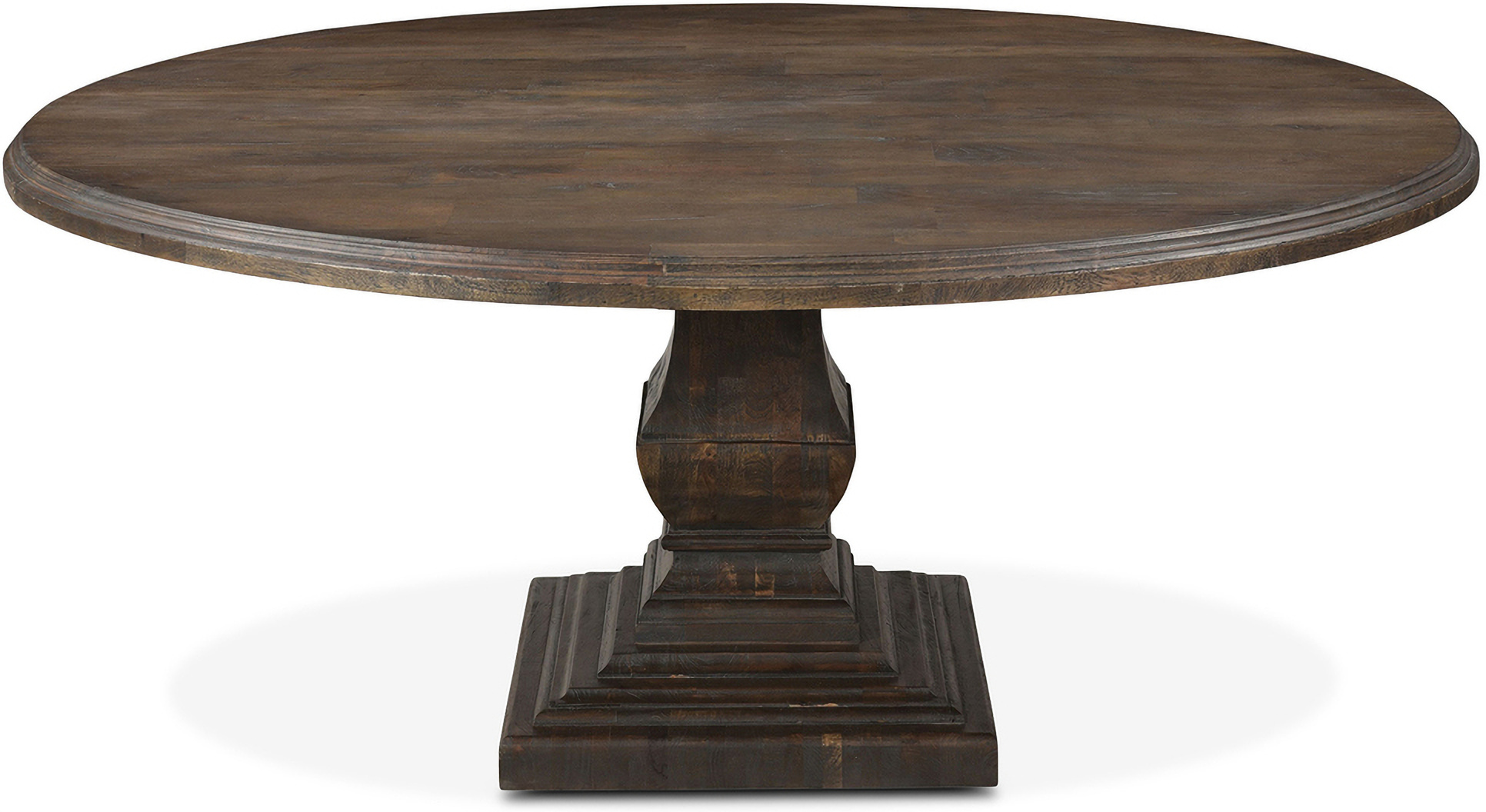 Toulon 72 Inch Round Dining Table In Weathered Mango by Home Trends and ...