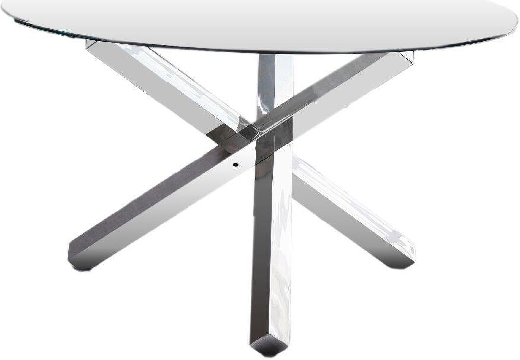 Tracy 54 Inch Round Glass Dining Table In Silver by Best Master ... Tracy 54 Inch Round Glass Dining Table In Silver by Best Master ...