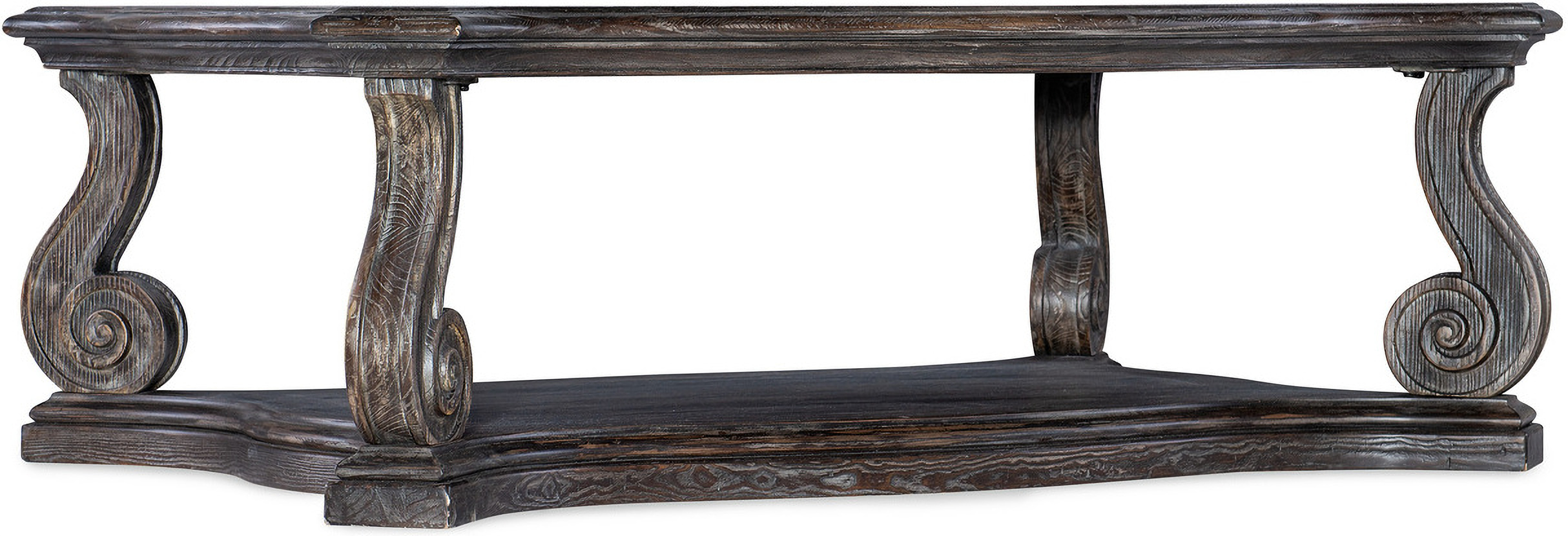 Traditions Rectangle Cocktail Table In Dark Wood by Hooker | 1StopBedrooms