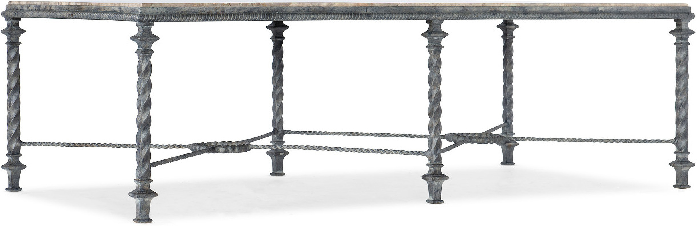 Traditions Rectangle Cocktail Table In Brown and Grey by Hooker ...