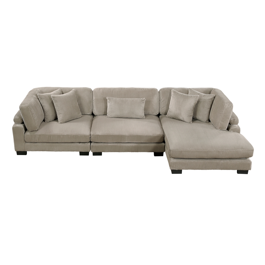 Traverse 3-Piece Modular Sectional with Reversible Chaise In Beige by ...