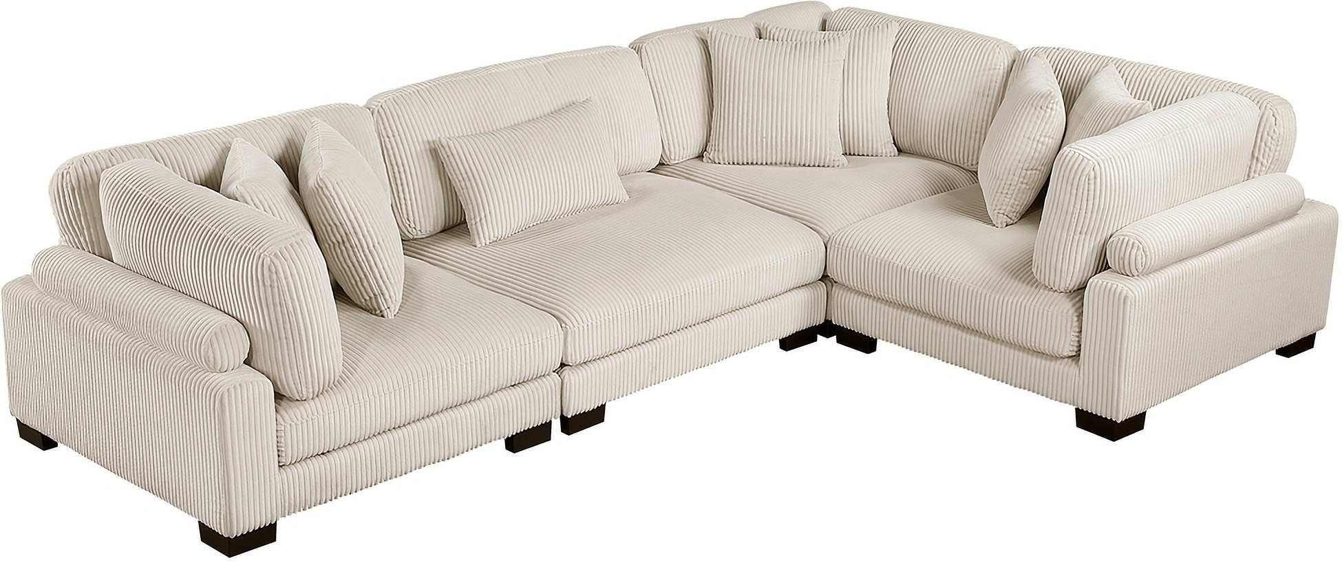 Traverse 4-Piece Modular Sectional In Beige by Homelegance | 1StopBedrooms