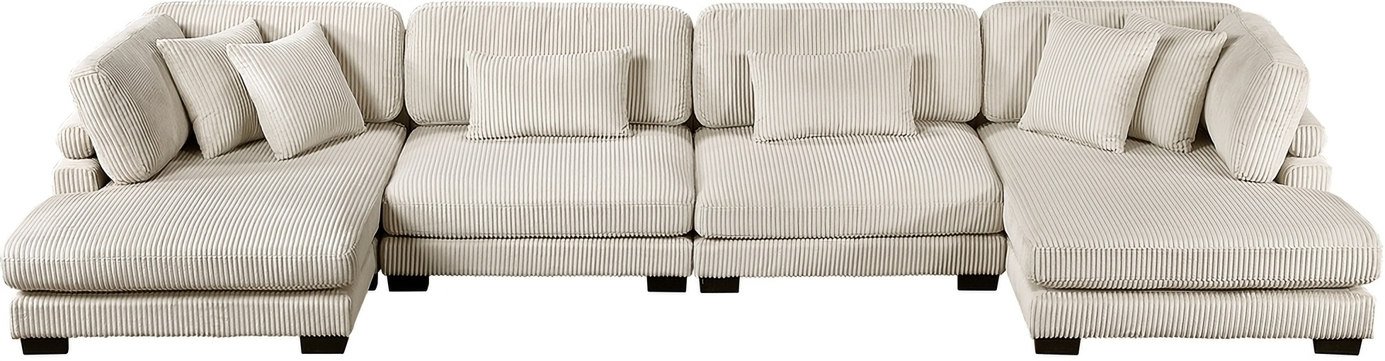 Traverse 4-Piece Modular Sectional with Reversible Chaise In Beige by ...