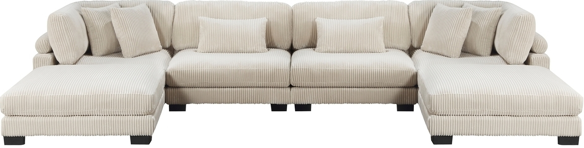 Traverse 6-Piece Modular Sectional with Ottomans In Beige by ...